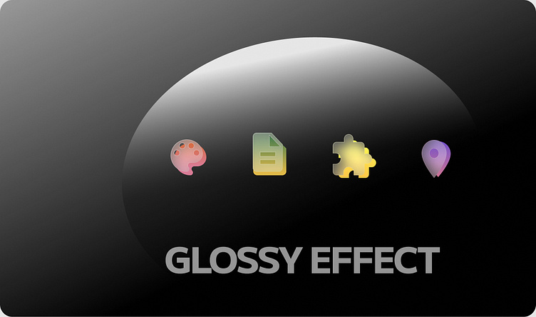Glass Icons | Glossy effect | Glossy Effects in UI/UX Design by Tanjib ...