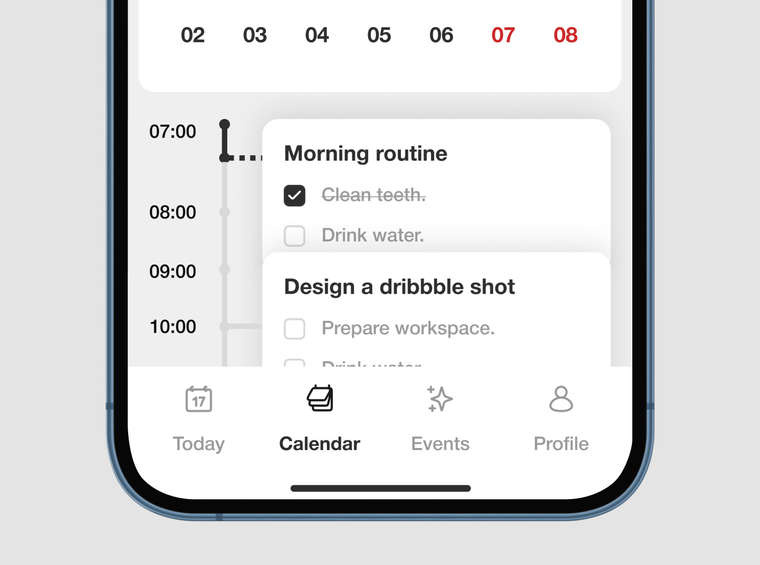 Scedule Mobile App by Michael Patioha on Dribbble