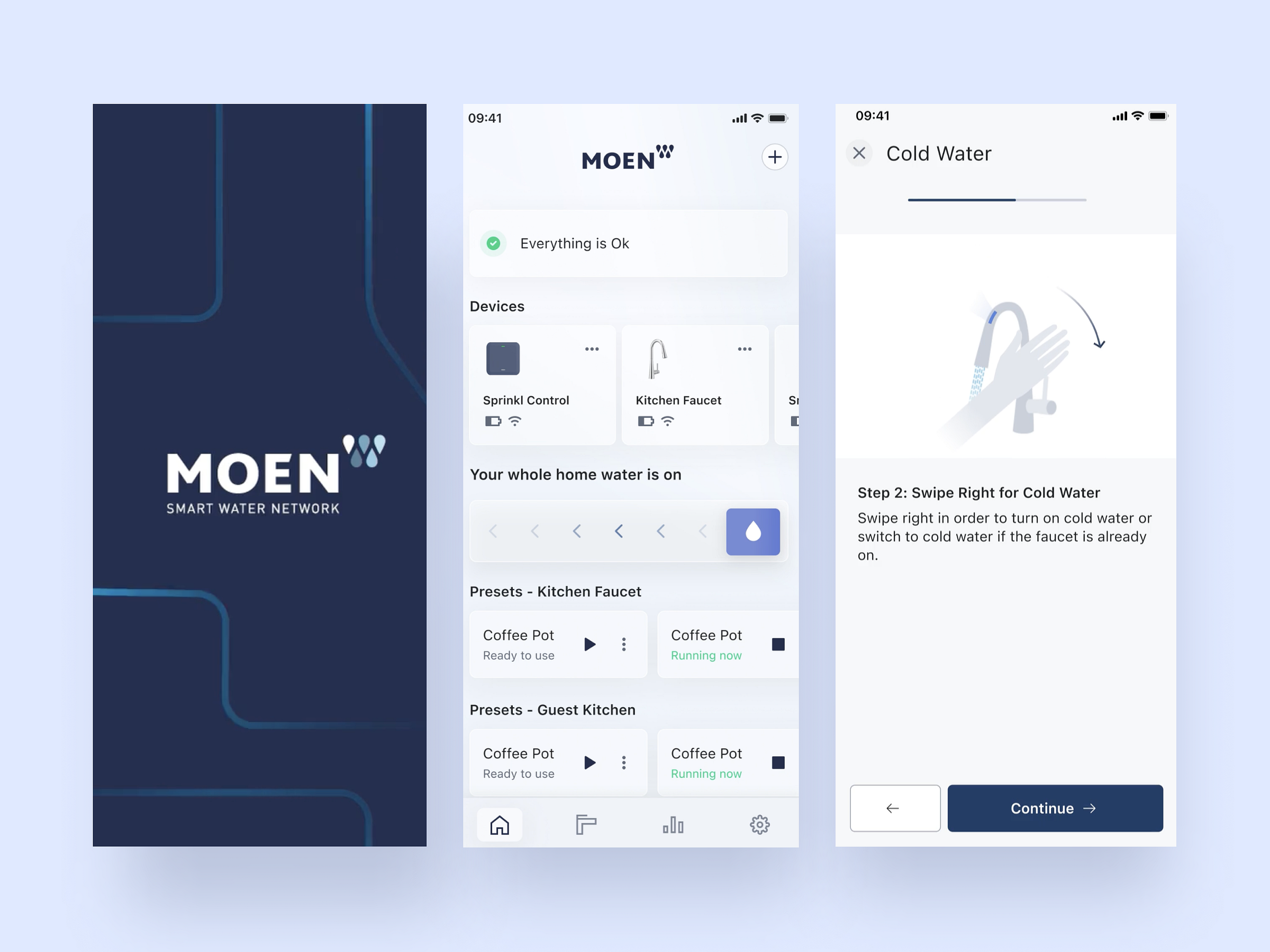 Moen Mobile App Redesign by Seth Coelen for UX Cabin on Dribbble
