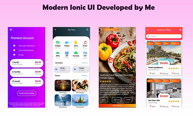 Ionic Mobile App UI/UX Design Ideas by Malith Kodikara on Dribbble