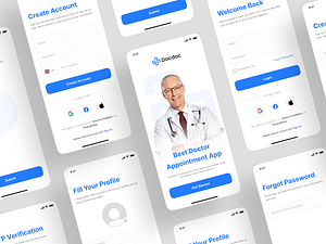Docdoc - Health Care Mobile App ( Login Flow ) by Hatypo Studio on Dribbble