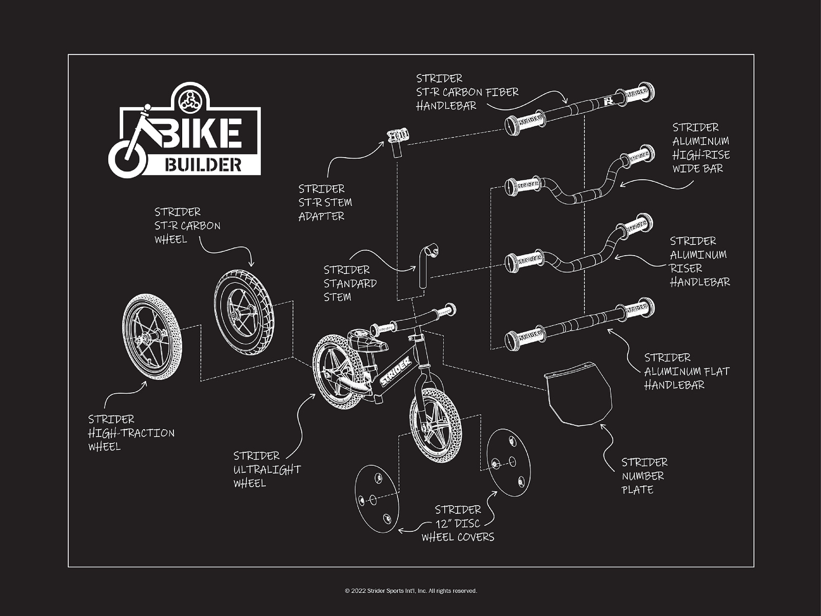 Bike Builder Blueprint Illustration by Emily Ashley on Dribbble