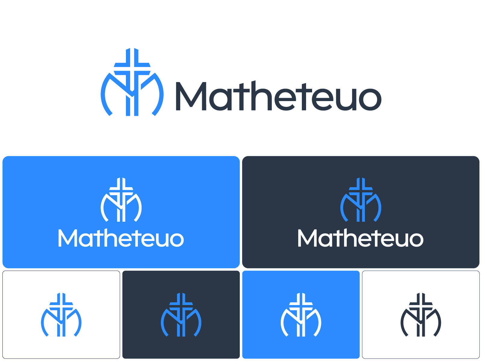 M + Cross logo mark by Aleksandar on Dribbble
