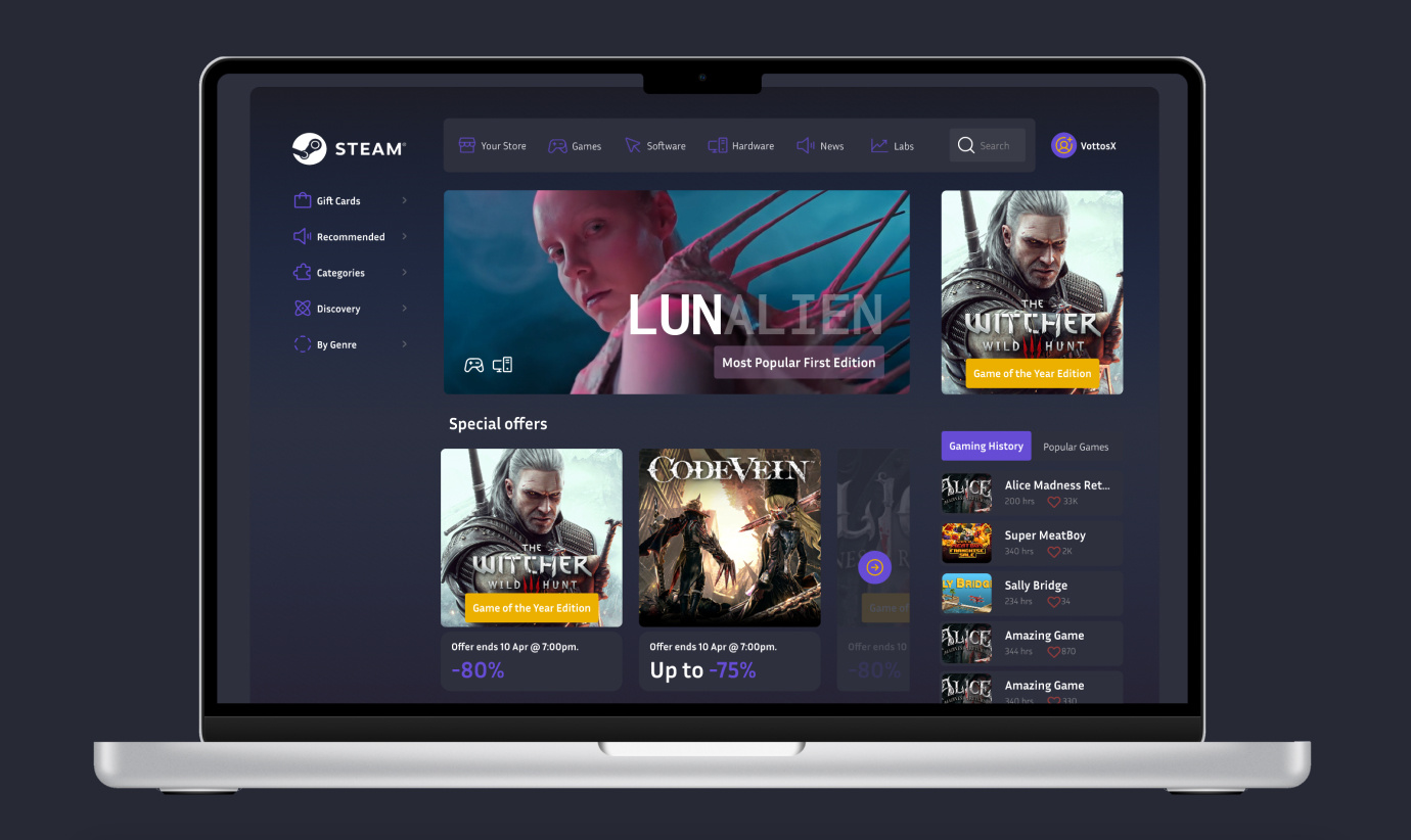 STEAM Landing Page Re-Design by Vusimuzi Mnisi on Dribbble
