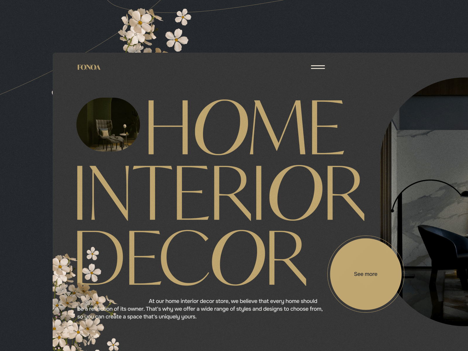 Home interior decor | Hero Screen by Digital Butlers on Dribbble