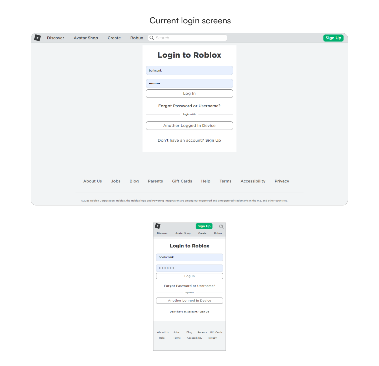 Roblox Login Screen Redesign 2023 by Sakthivel on Dribbble