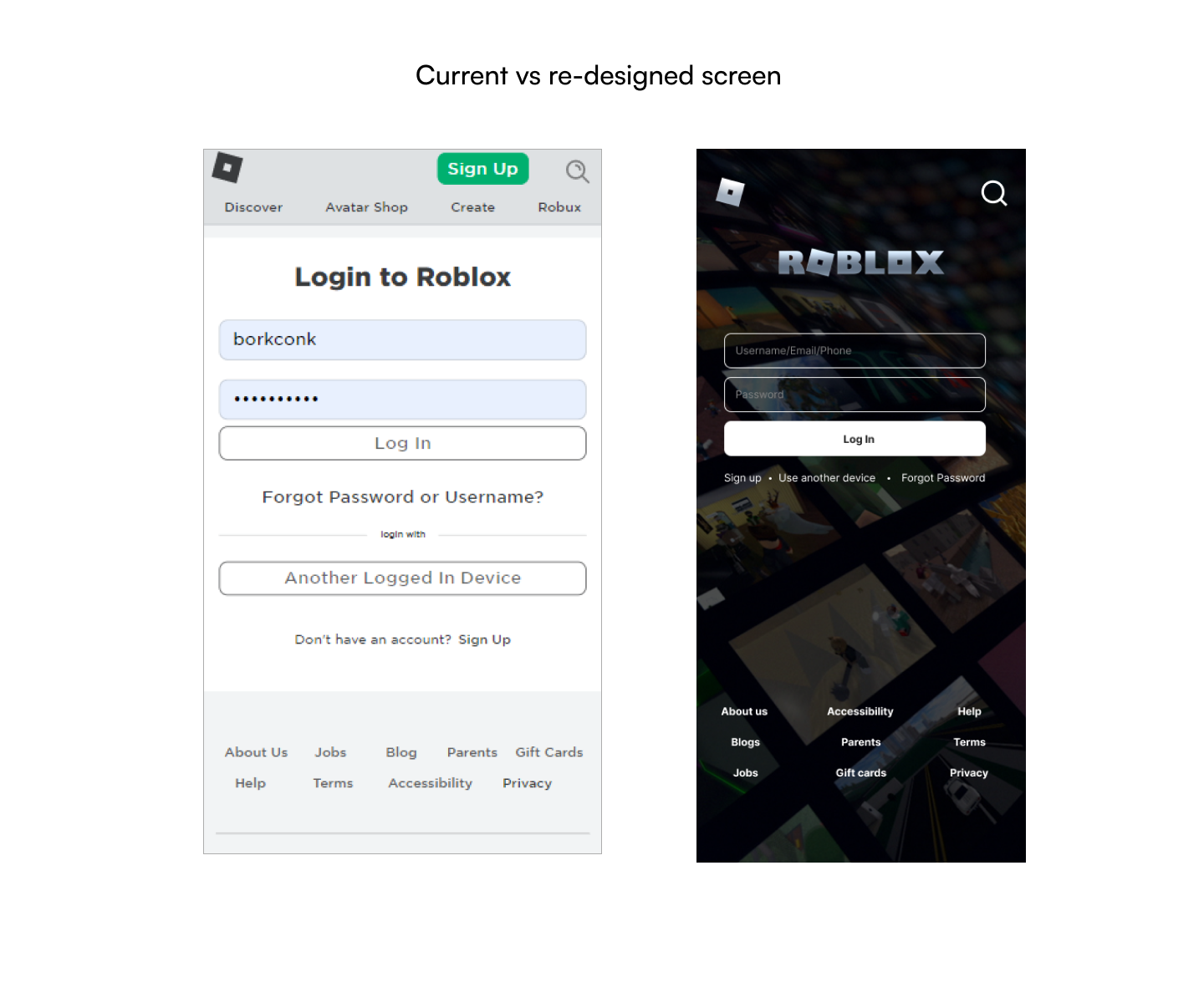 Roblox Login Screen Redesign 2023 by Sakthivel on Dribbble