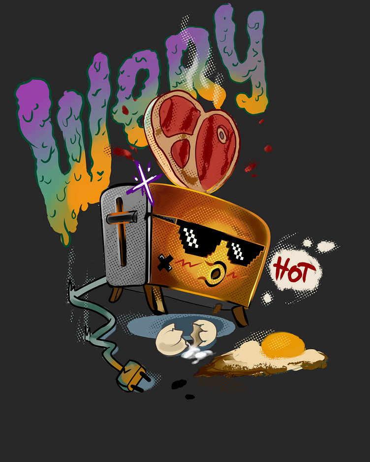 Cheerful little toaster. Character design by Maria on Dribbble