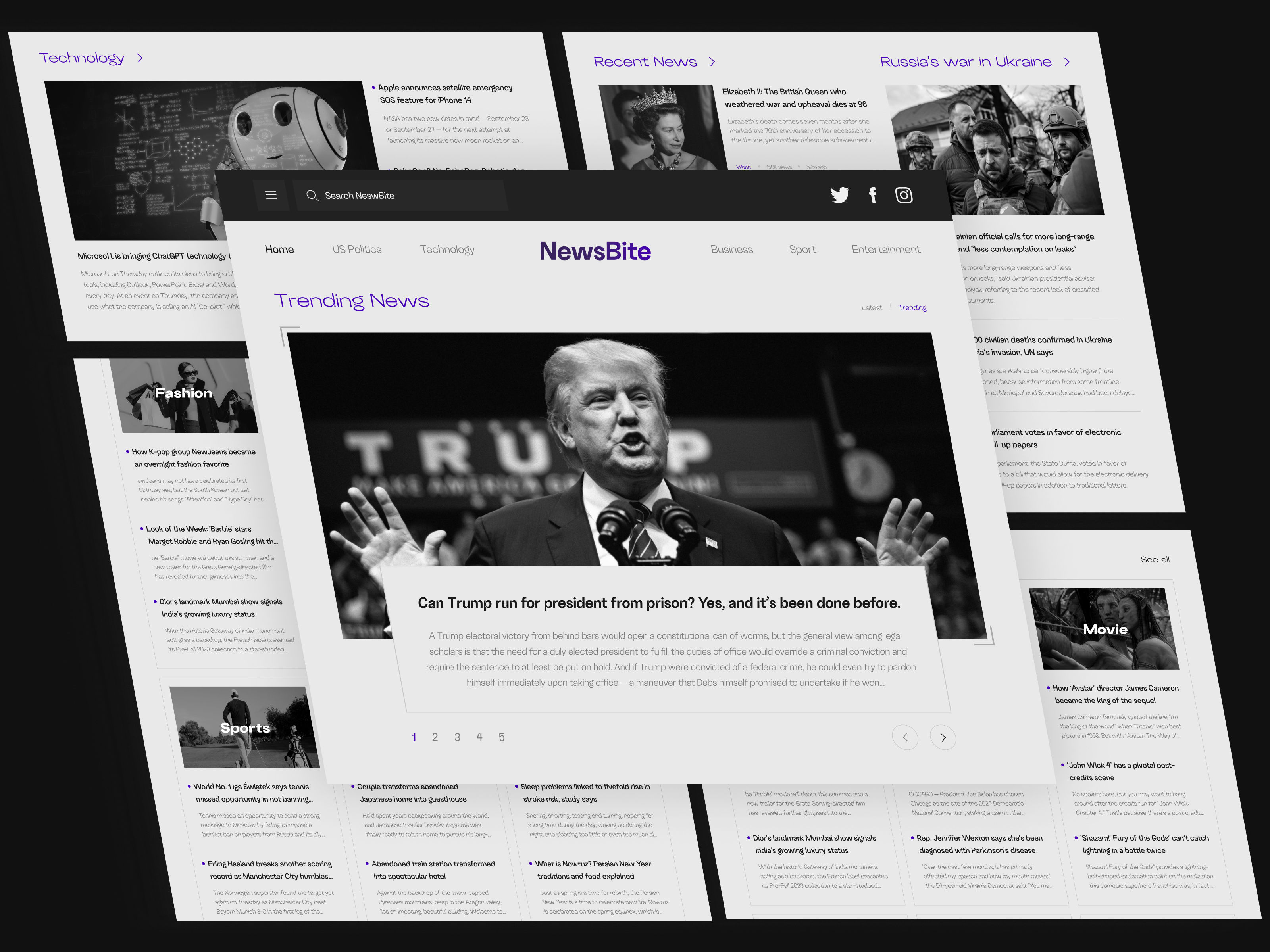 NewsBite - News Website Design by Yohan on Dribbble