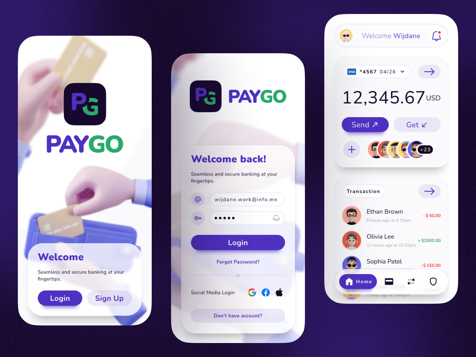 Paygo - Banking App (Mobile UI) by Hany Akabawy on Dribbble