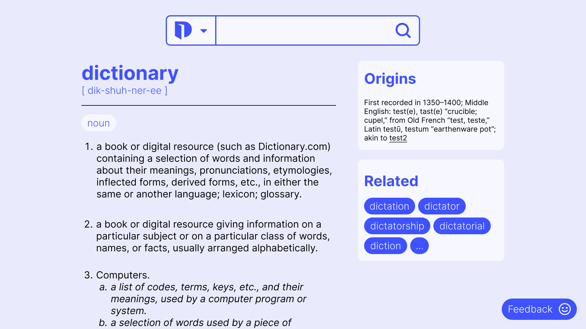 Dictionary.com redesign by Aadam on Dribbble
