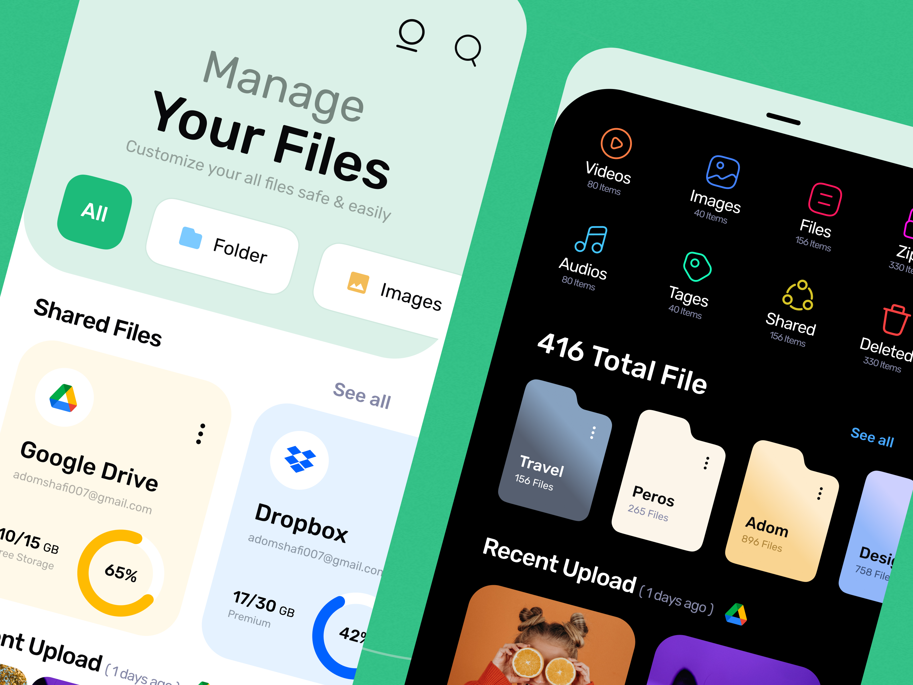 Cloud Storage App by Adom on Dribbble