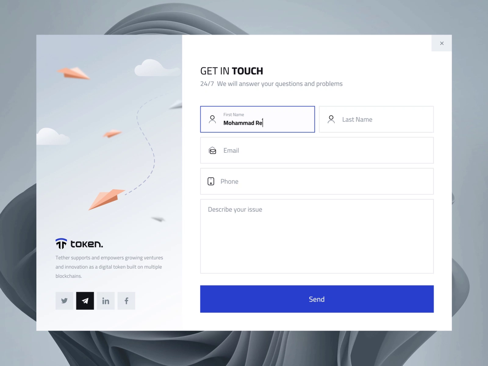 Contact Us Page Animation 🔥 by Mohammad Reza Farahzad for Orizon: UI/UX ...