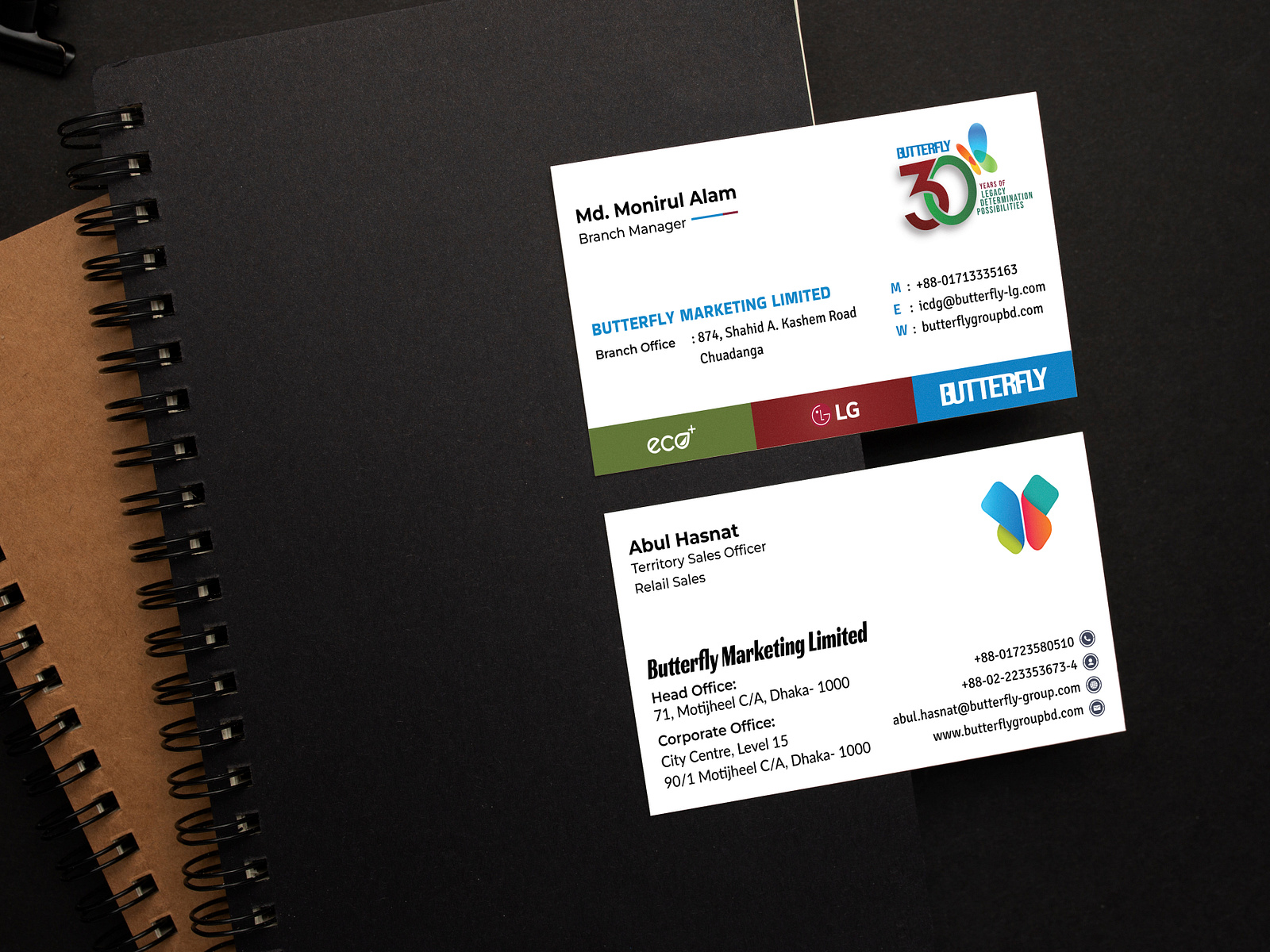 Business Card Design by Sohodoy Molla on Dribbble