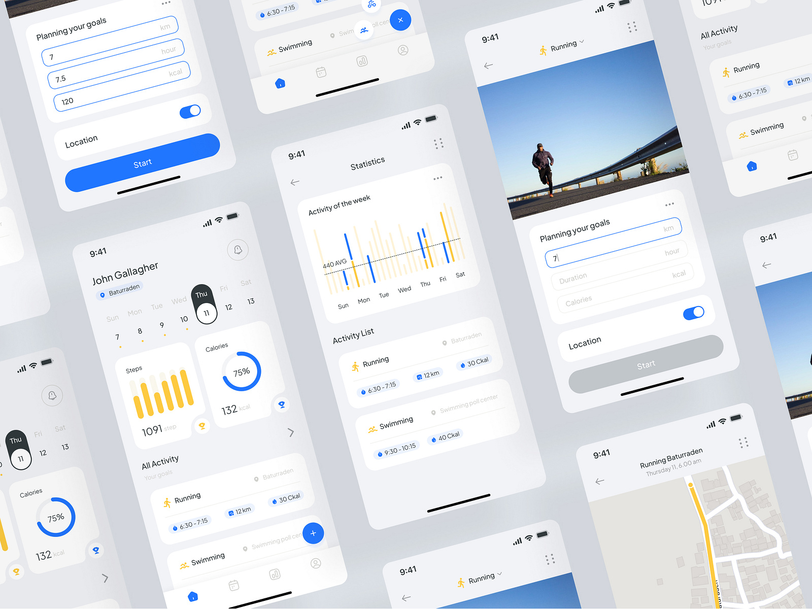 Sport Tracker Mobile App by Rona Zepri on Dribbble