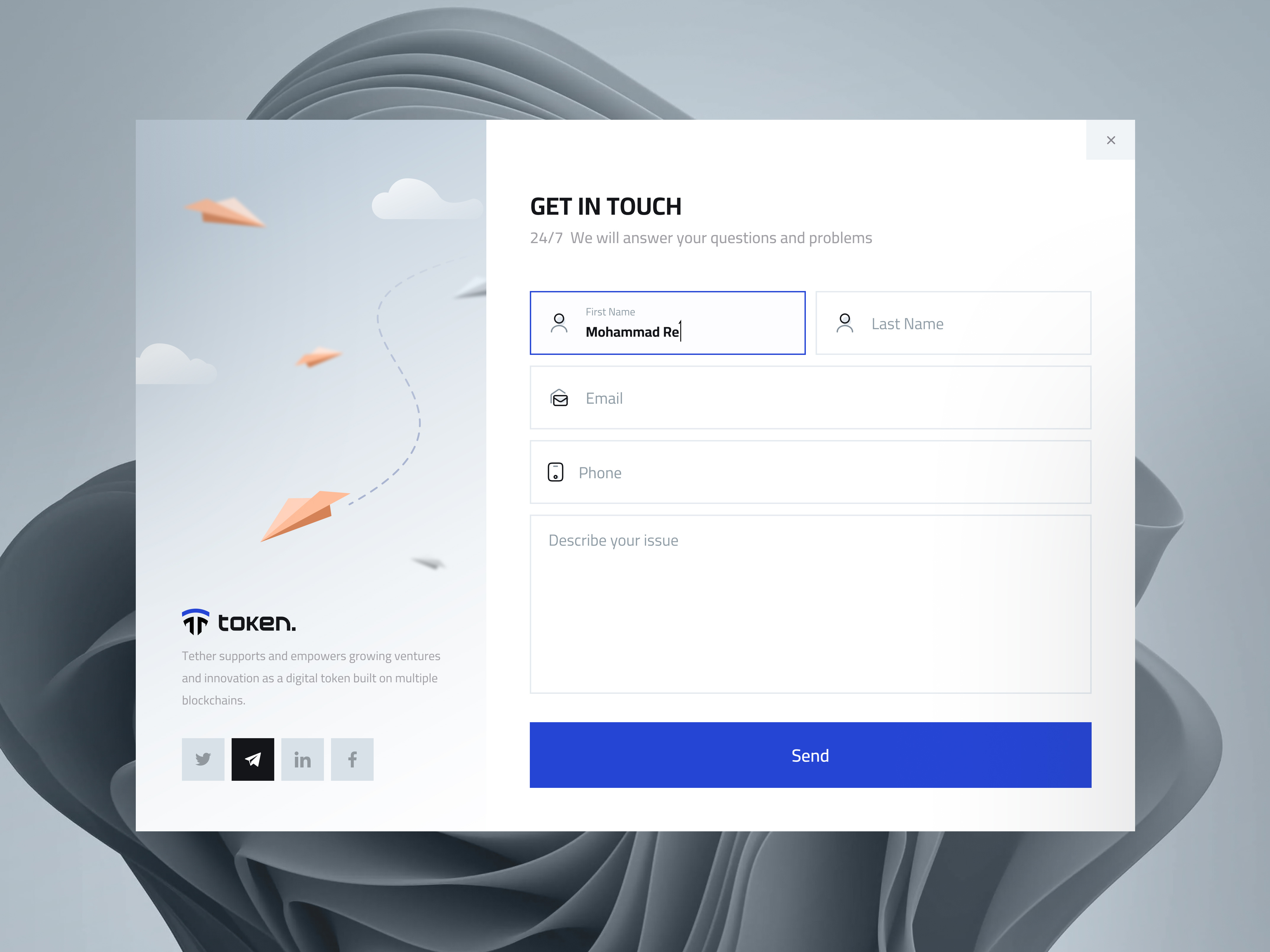 Contact Us Page Animation 🔥 by Mohammad Reza Farahzad for Orizon: UI/UX ...