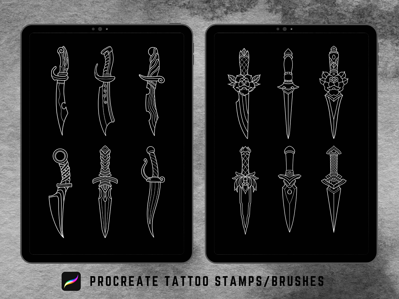 12 Procreate Dagger Tattoo Stamps Idea by Ngo Tien Phat on Dribbble