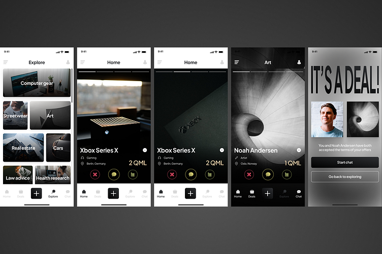 Swipe-based e-commerce app by Mikołaj Polaczyk on Dribbble
