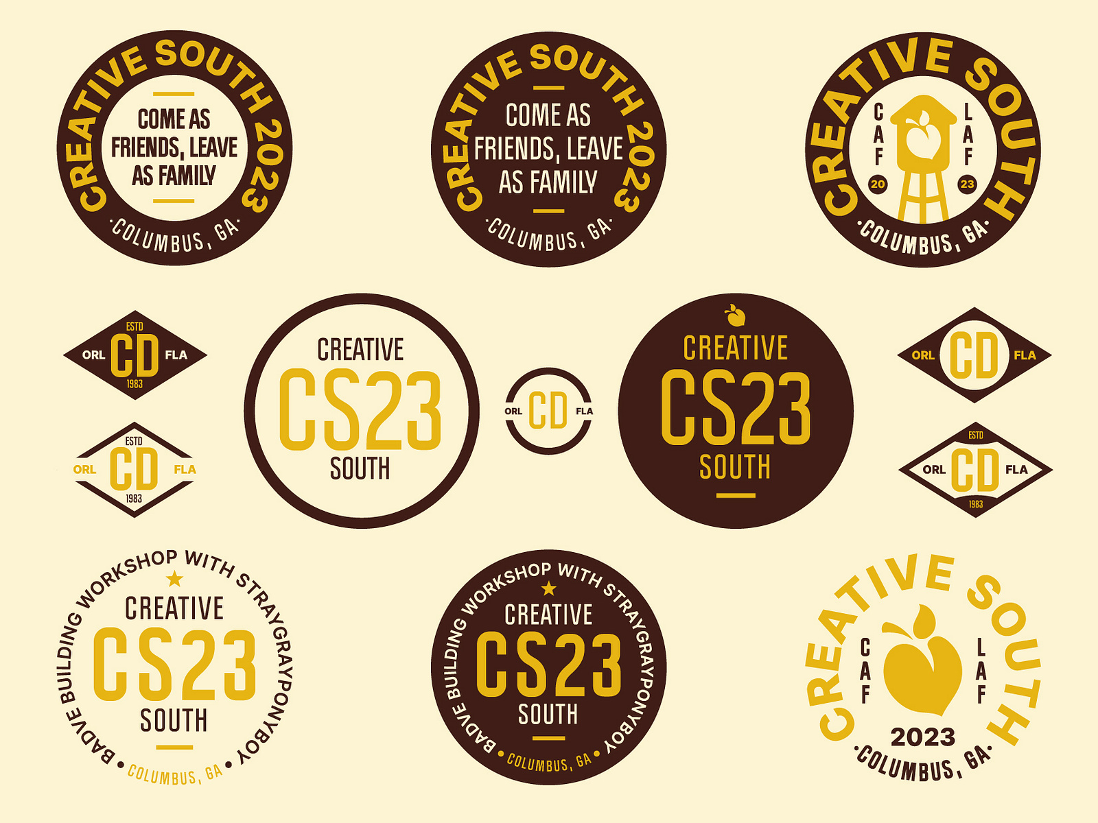 Creative South Badges by Christine Dupont on Dribbble