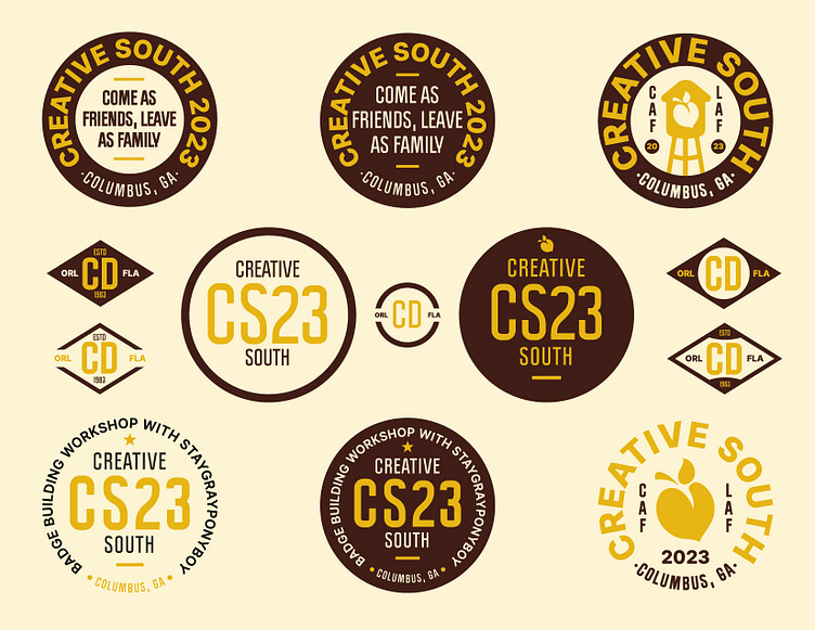 Creative South Badges by Christine Dupont on Dribbble