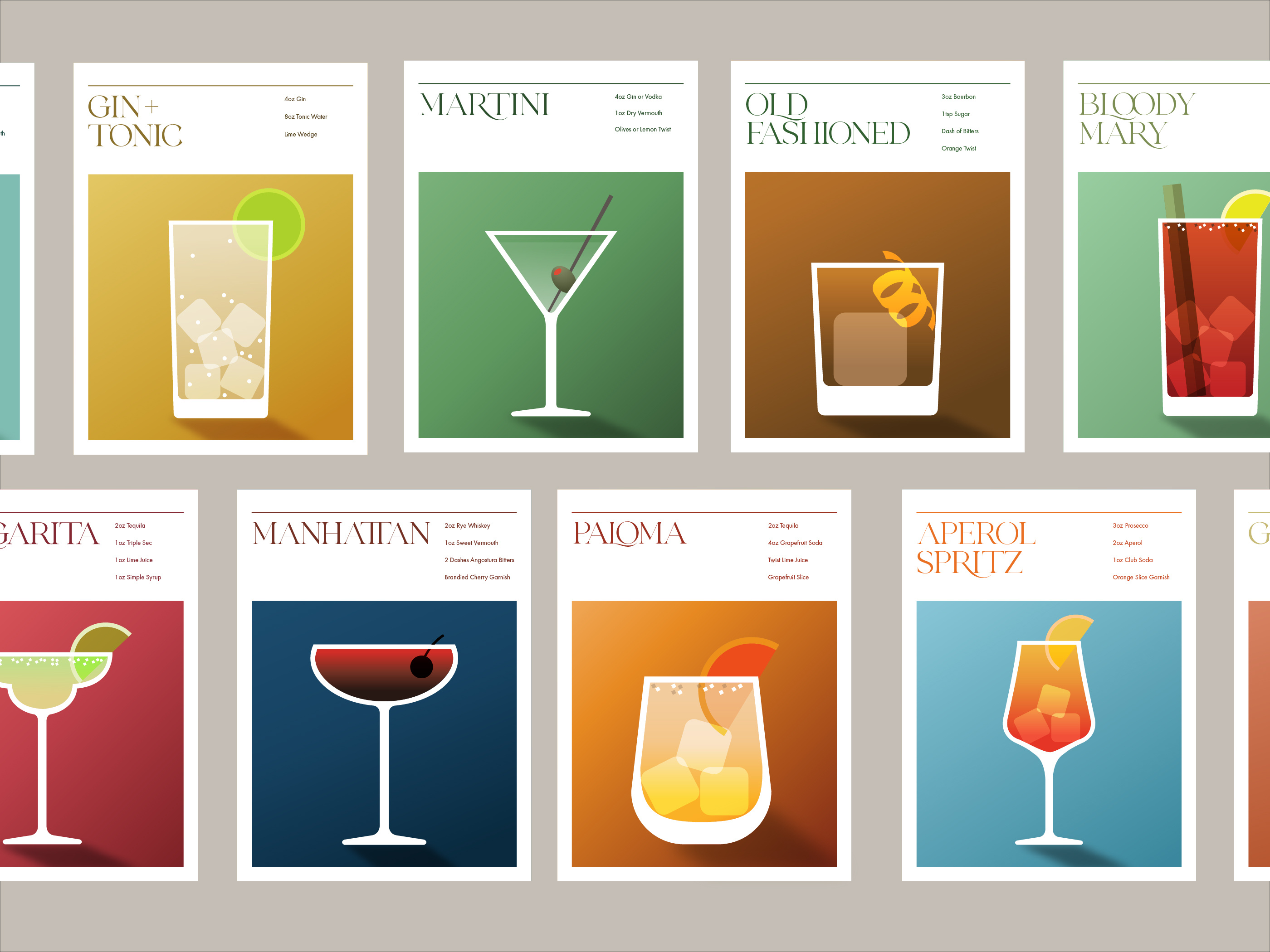 Cocktail Posters by Distant Studios on Dribbble