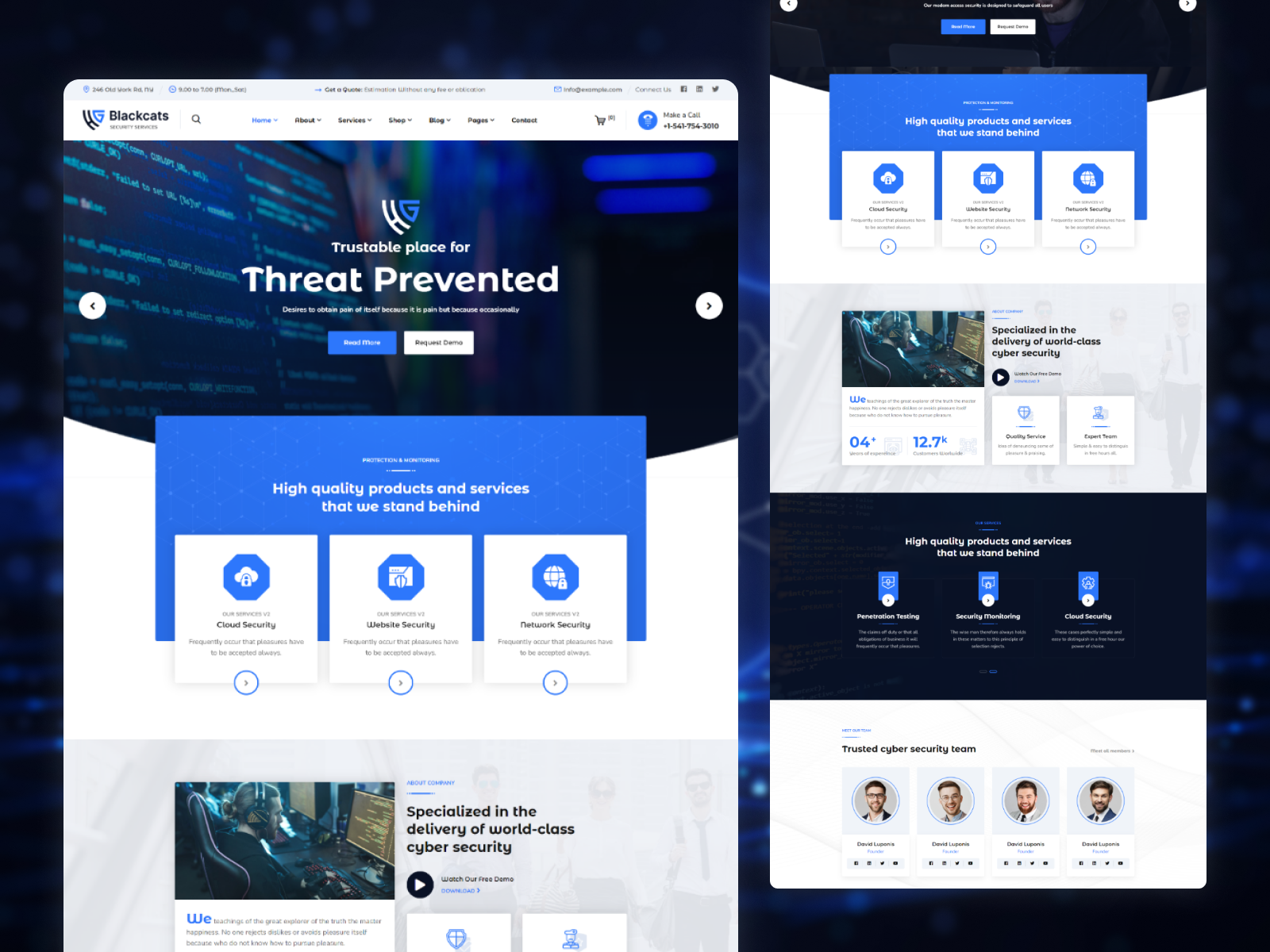 Blackcats - Cyber Security Web Design by Na Vignesh for Template Path ...