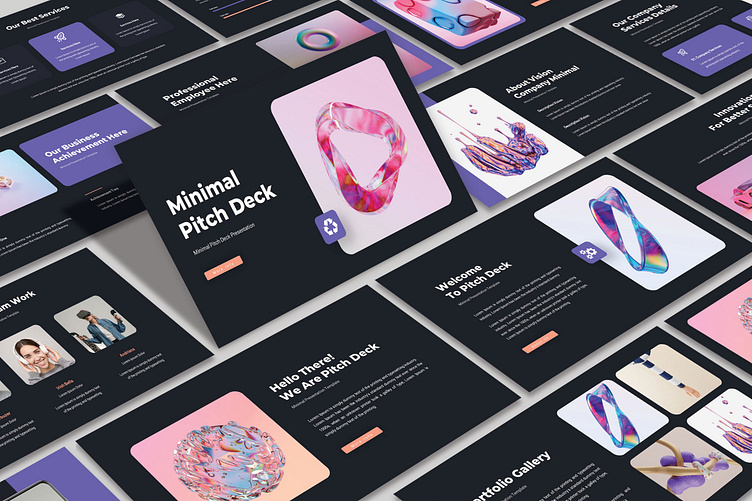 Minimal Pitch Deck Powerpoint Template By Muhajir Graphic On Dribbble