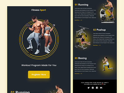 Fitness Email Template Design by Rizwan Ali on Dribbble
