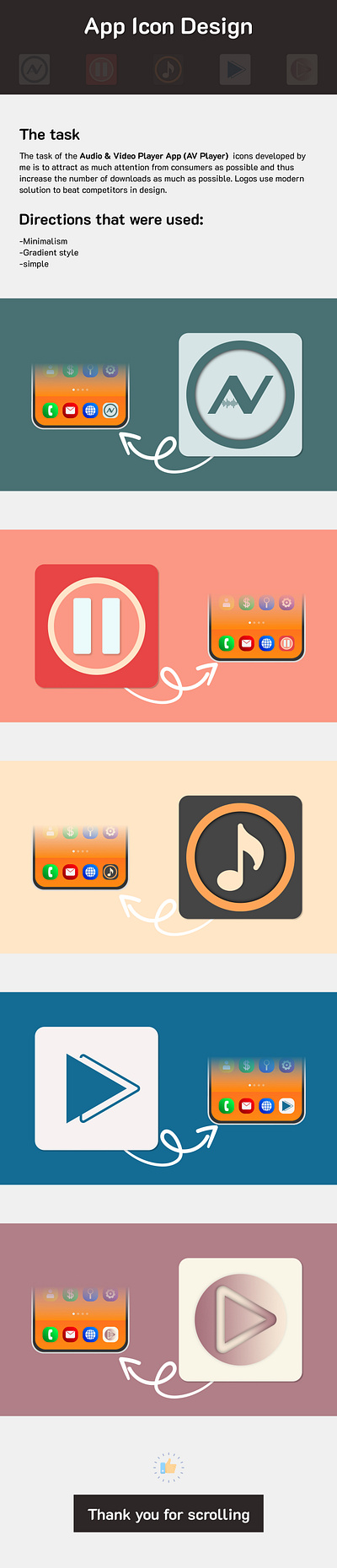 Audio & Video Player App Icon by Dhaval Umaretiya on Dribbble
