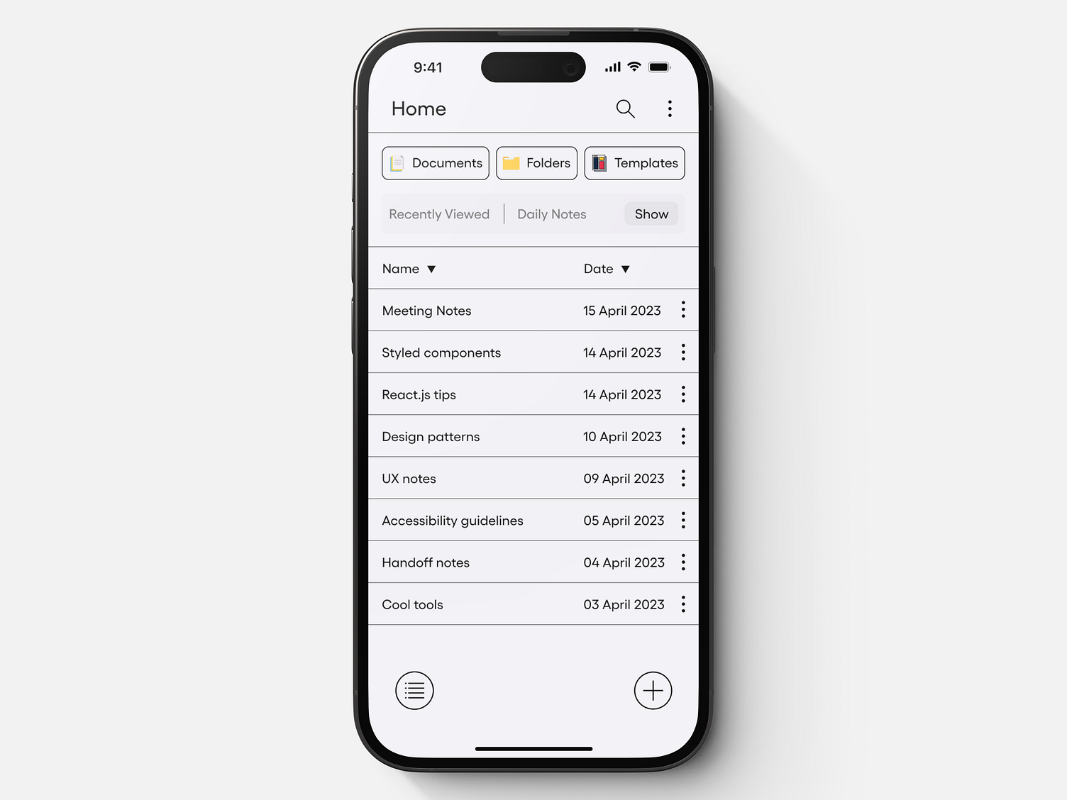 QuickNotes App UI by Nivesh Birangal on Dribbble