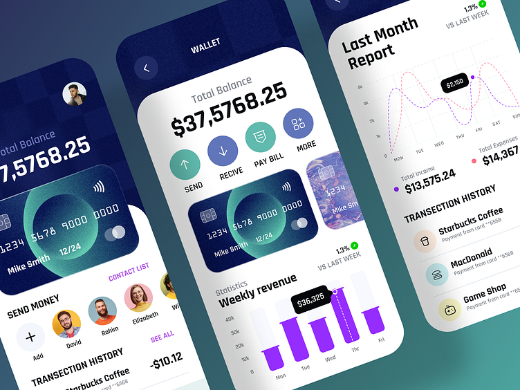 Finance Management App UI by Awe Mobile App for Awe Design Studio on ...