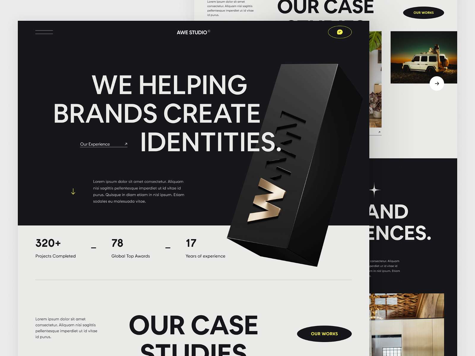 Awe Studio-Agency Website Homepage by Iman for Awe Design Studio on ...
