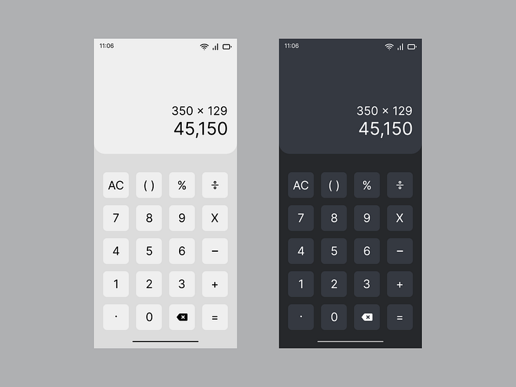 Calculator UI Design by Dhruv Solanki on Dribbble