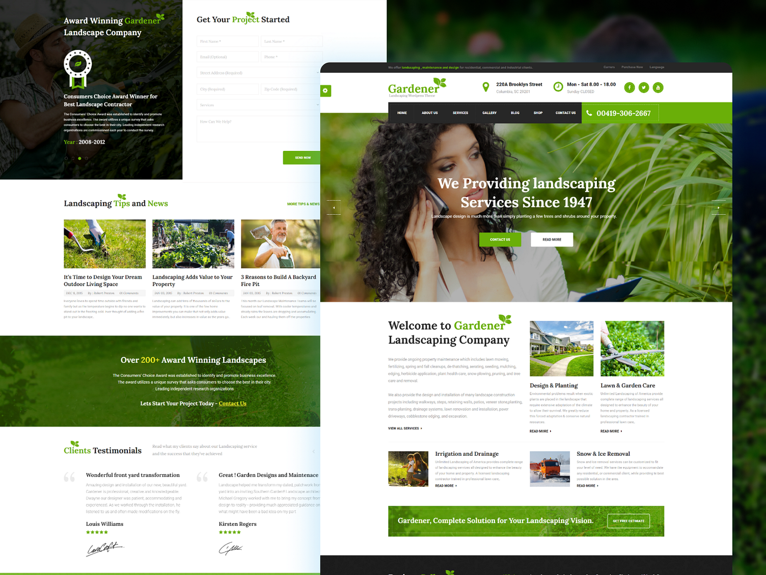 Gardener - Gardening and Landscaping Web Design by Md Azizur Rahman for ...
