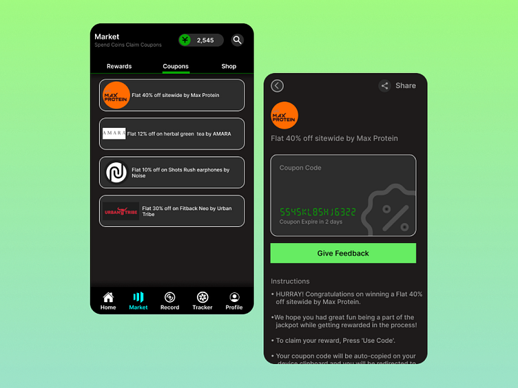 Daily UI 061: Redeem Coupon by Dipanshu Goel on Dribbble