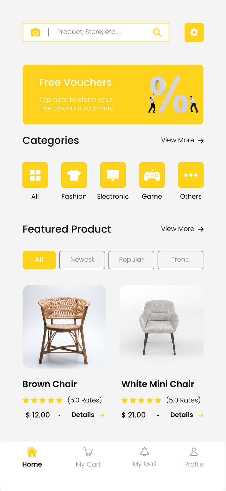 Shopping App Homepage Design by Umair Zahid on Dribbble