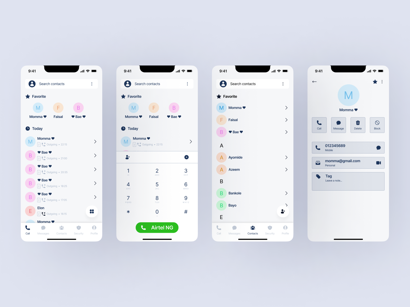 Contacts App by Abdussalam Popoola | UI/UX Designer | Available for ...