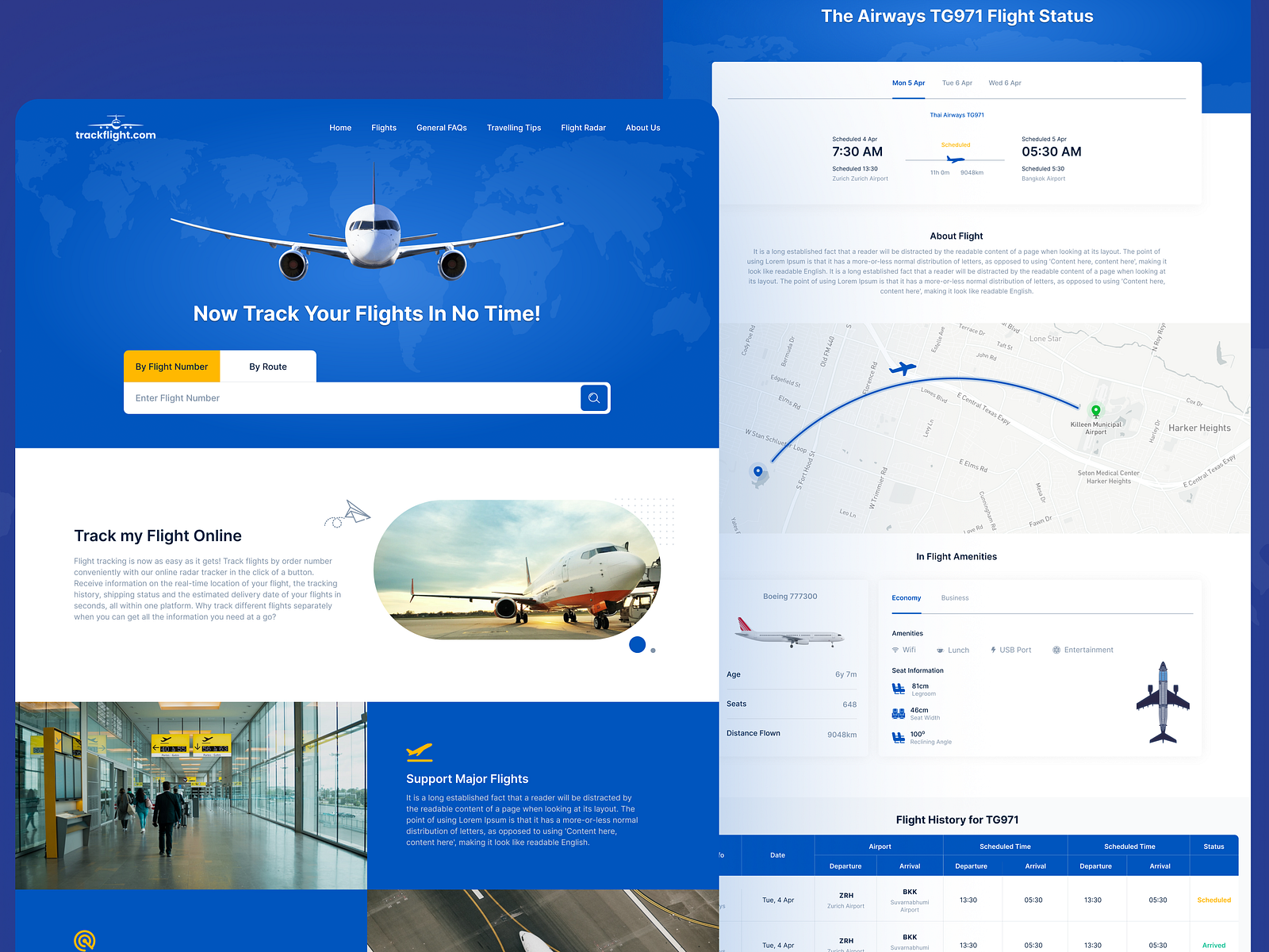 Flight Tracking Website by Ateeb Ur Rehman on Dribbble
