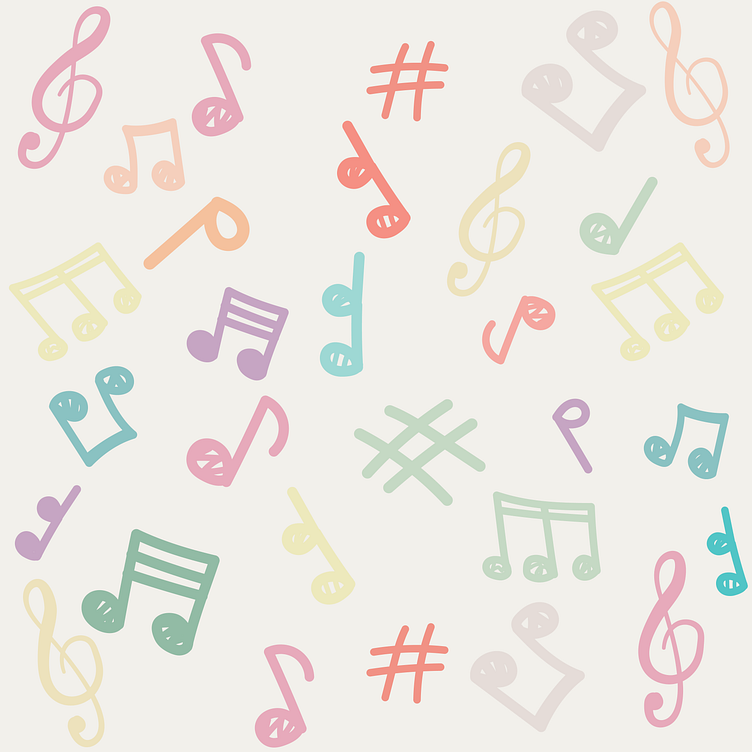 Hand-Drawn, Vector Musical Notes in Retro Colors by Talal Rafi on Dribbble