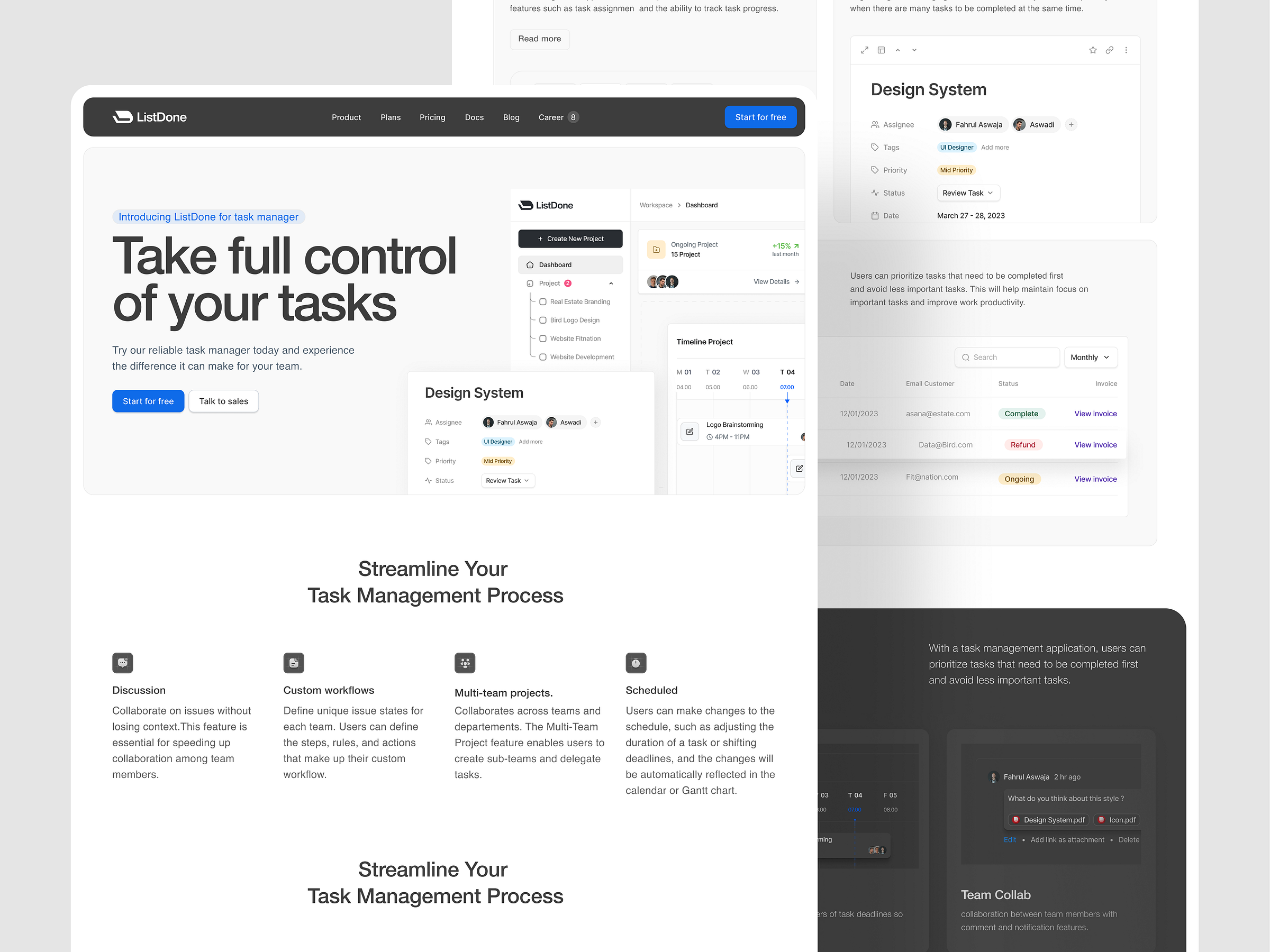 ListDone - Task management website by azharfani for Keitoto on Dribbble