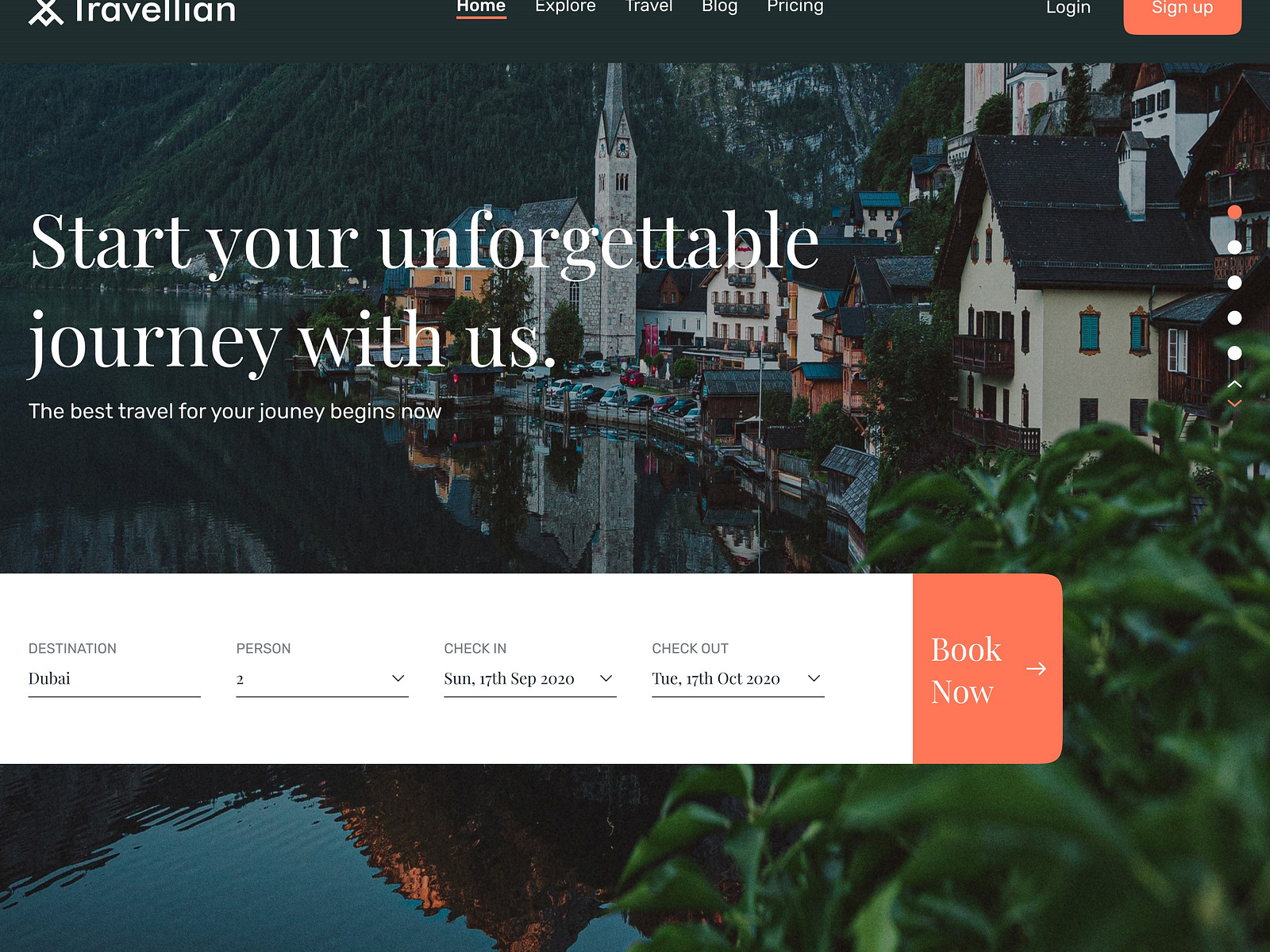 Travel Website UI Design by Ankit Gondaliya on Dribbble