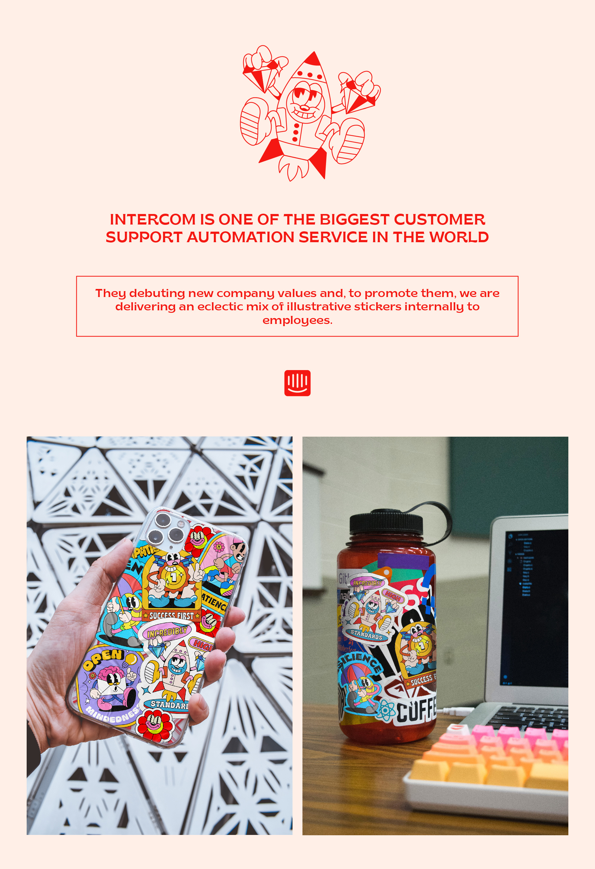 Illustrations and Stickers for Intercom by OVCHARKA INDUSTRIES on Dribbble