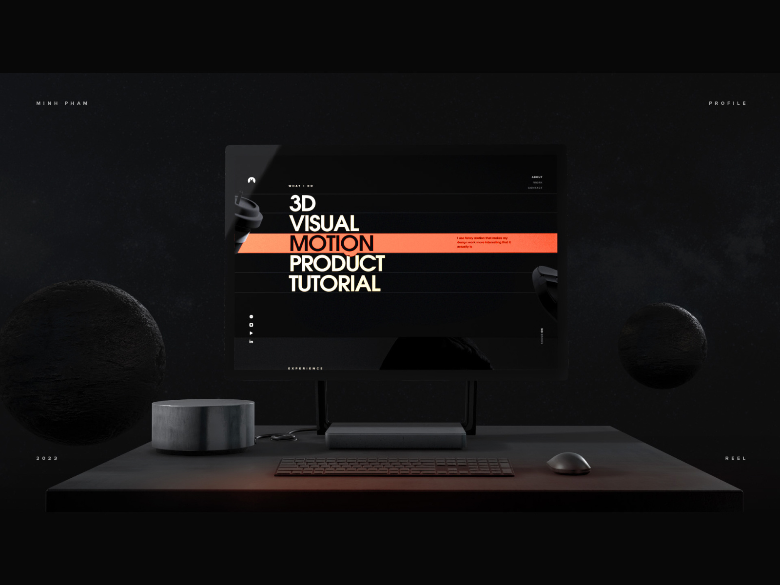 Designer profile landing page by Minh Pham on Dribbble