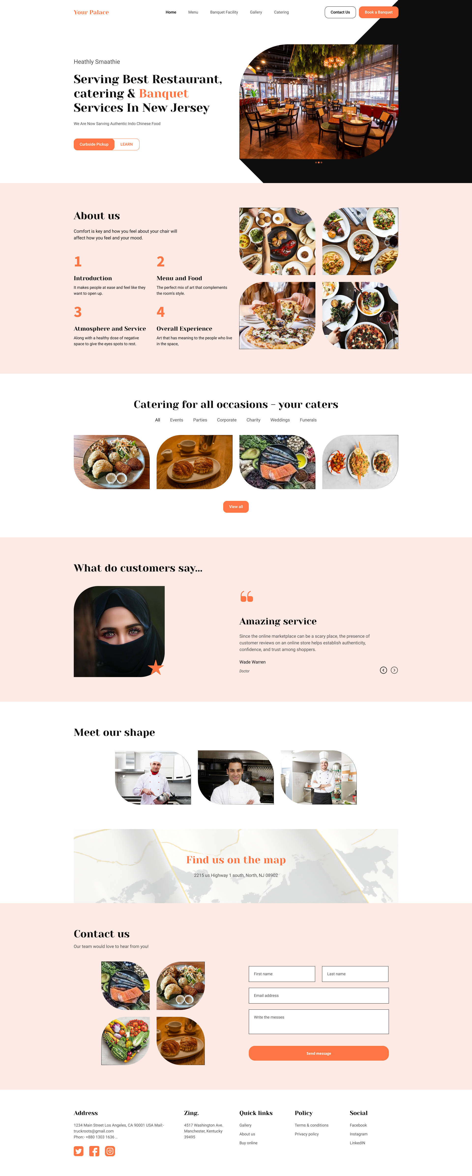 Resturent Website UI project Presentation by SHARIAR SARMAN on Dribbble
