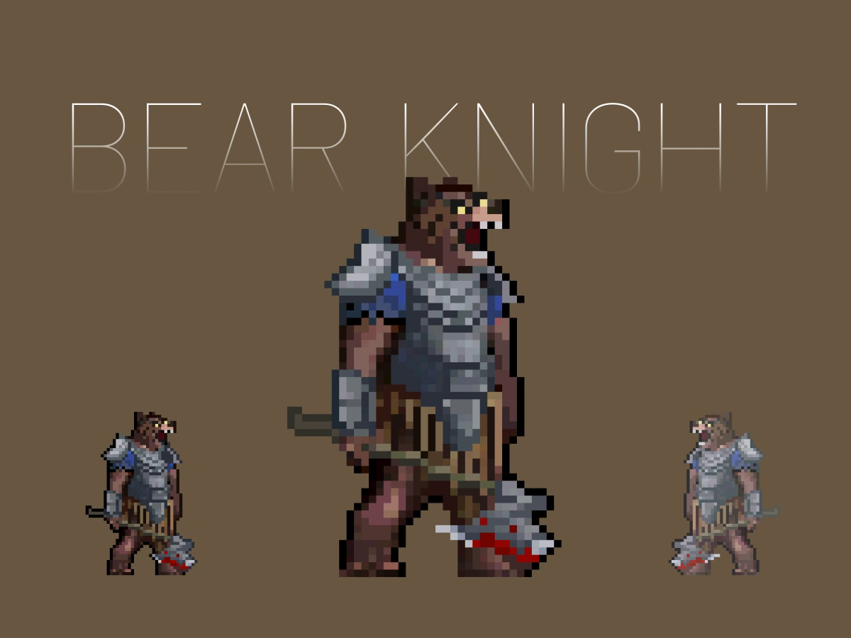 Bear knight pixel art by 350 Agency on Dribbble