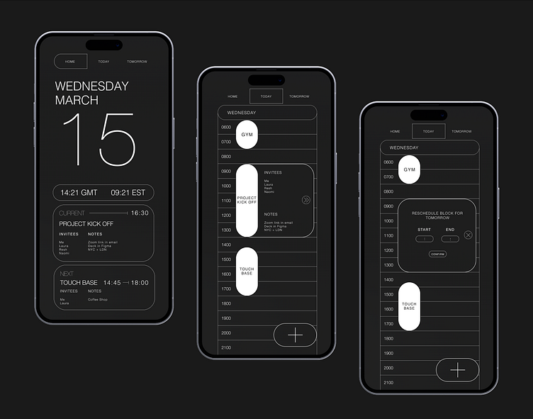 UI Concept - Clean Time Blocking App by Frances Darwin on Dribbble