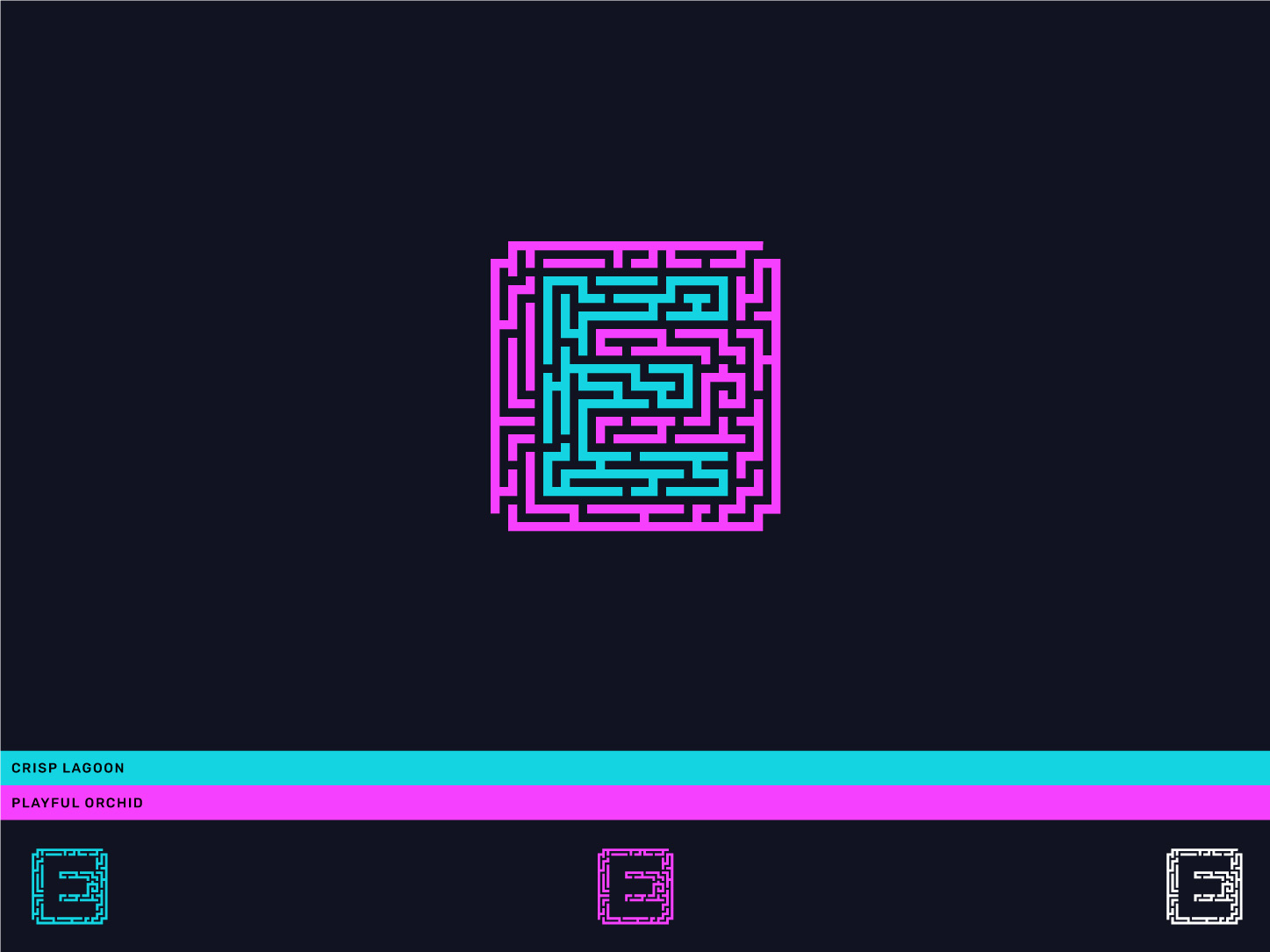 Enigmatic E - Labyrinth-Style Neon Logo by Dan Selvag on Dribbble
