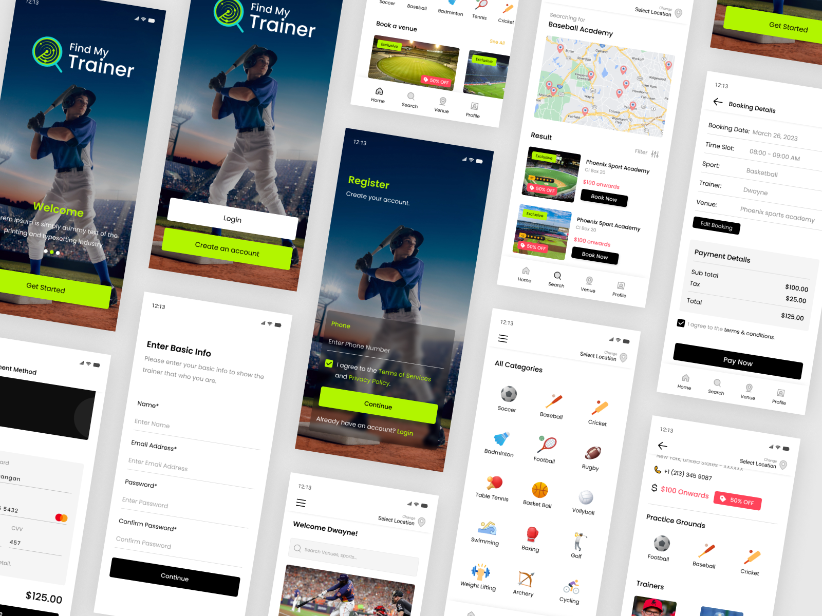 Sports Trainer Mobile App UI Screen by MountX on Dribbble