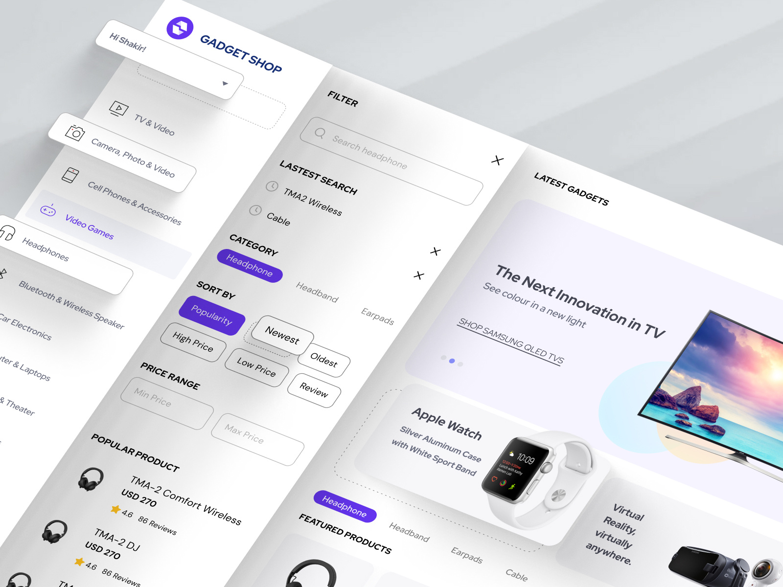 Ecommerce Store UI by Mike Taylor on Dribbble