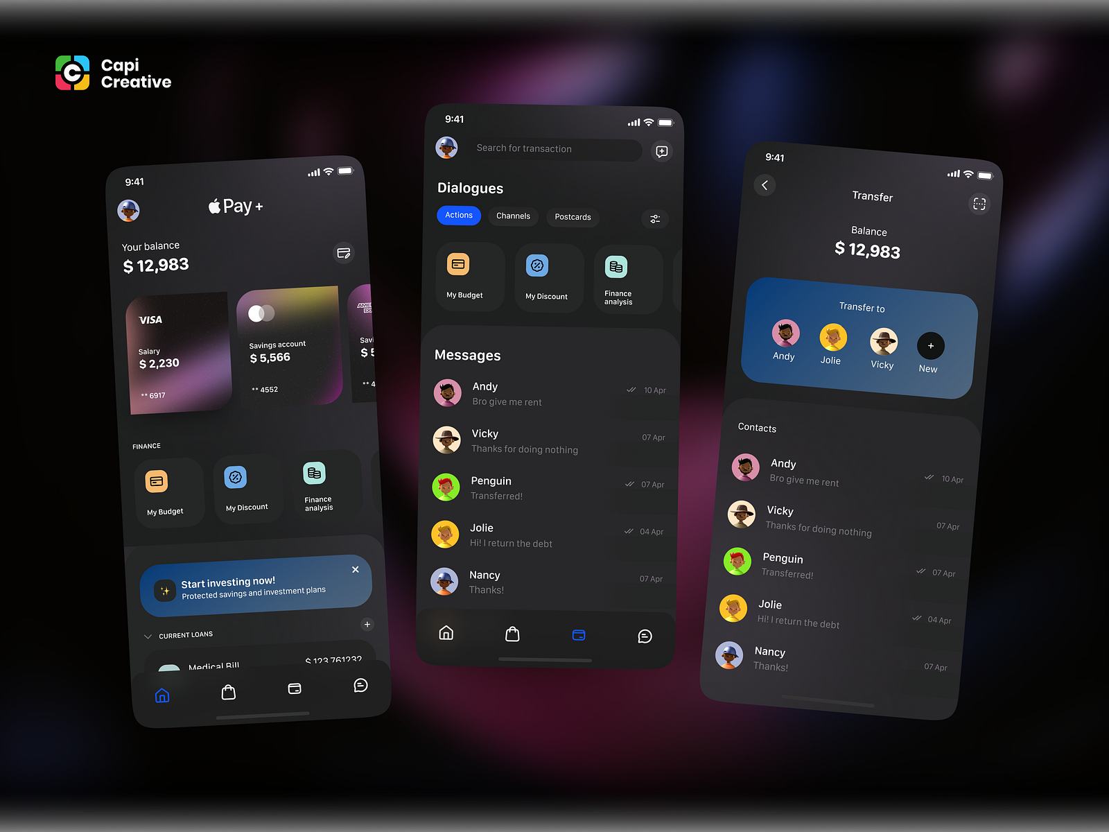 Banking App Mobile App Ui Design Concept By Capi Product On Dribbble